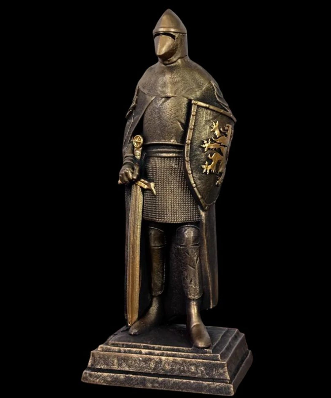 Medieval Knight Statue – Chivalry Knight Figurine, Armor Warrior Decor ...