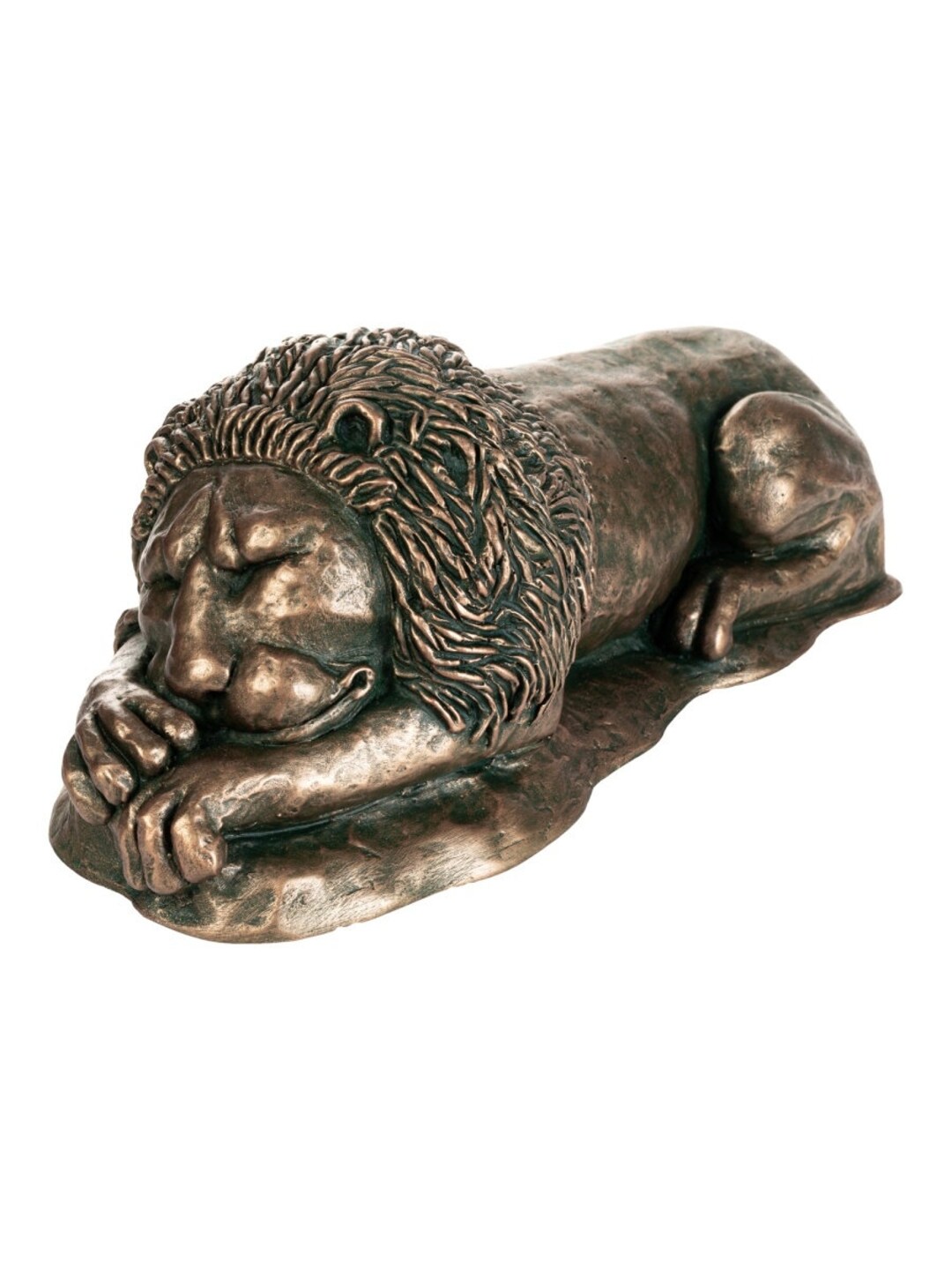 Sleeping Lion Statue Figurine, Artificial Stone, Gift Sculpture ...