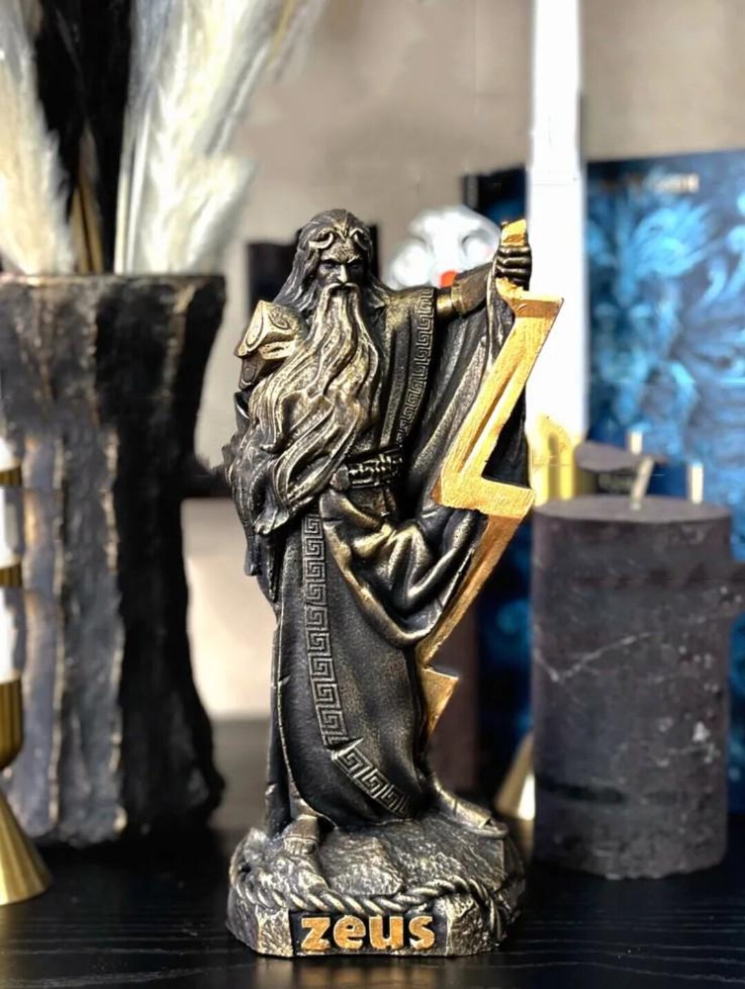 Zeus Statue – Greek God Zeus Figurine, King of the Gods, God of Thunder ...