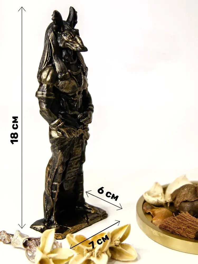 God Anubis Bust Statue Figurine, Gypsum, Gift Sculpture Handmade 18 Cm ...