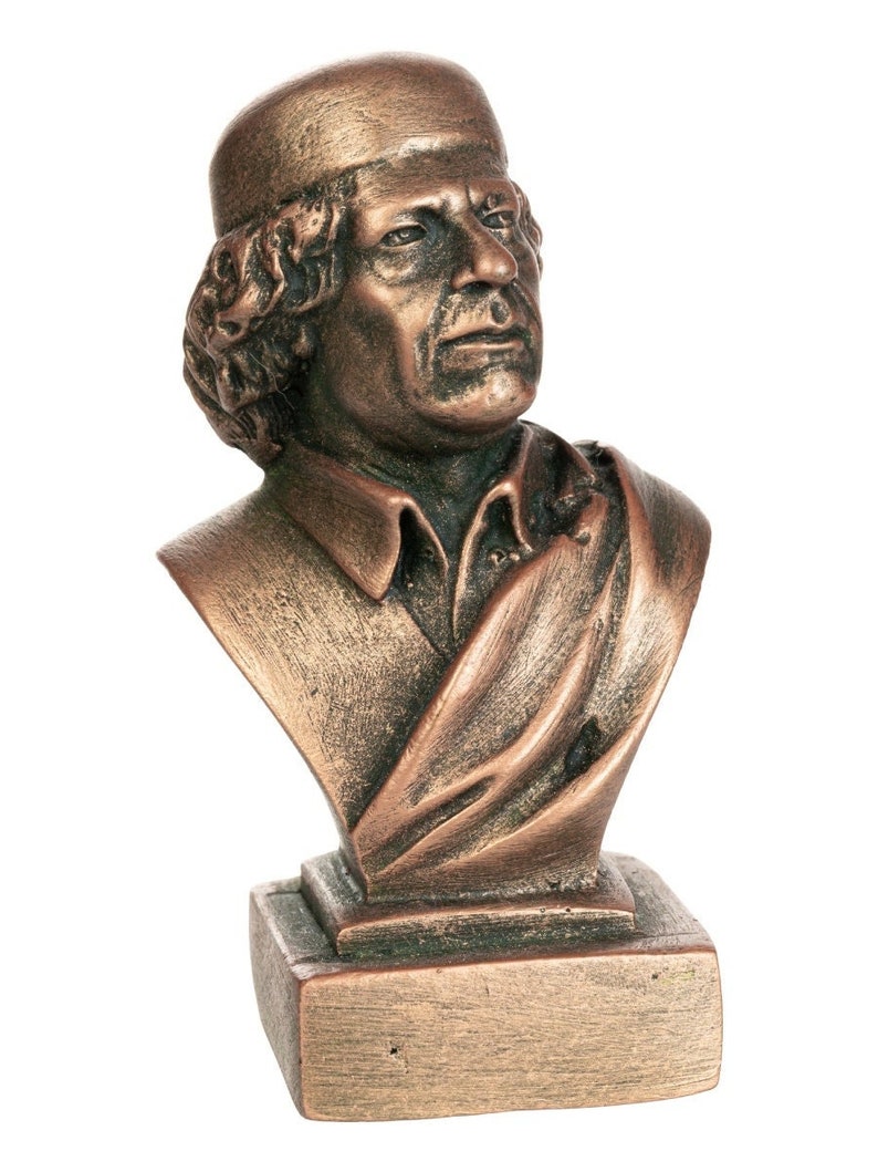 Gaddafi Muammar, Figurine, Statue, Handmade, Artificial Stone, 11 Cm - Etsy