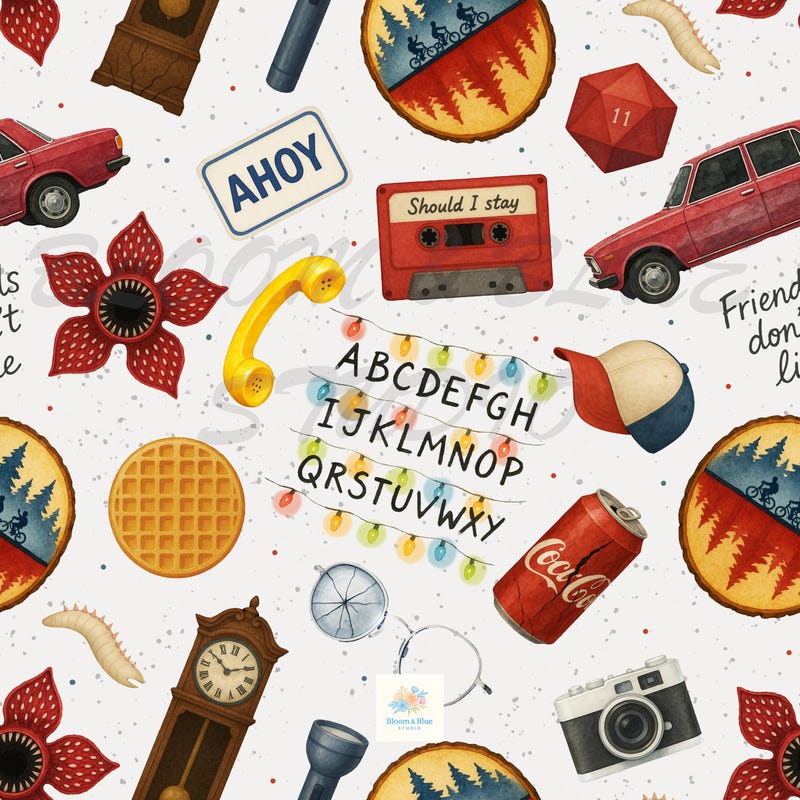 Strangers Things Wrapping Paper - Etsy