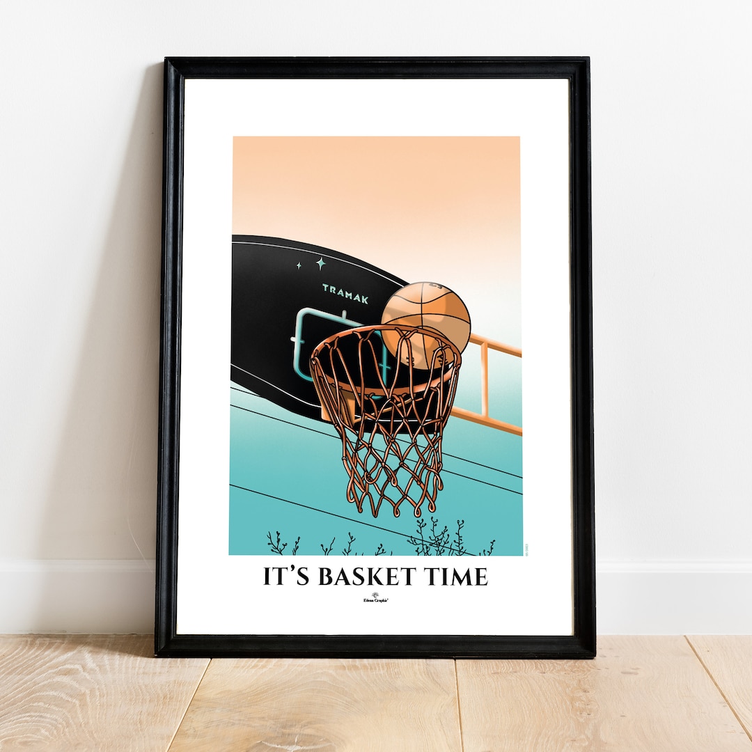 Poster/Affiche It's Basket Time - Etsy France