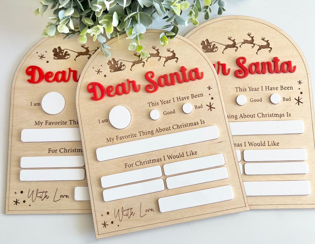 Dear Santa, Dear Santa Sign, Christmas List, Santa Christmas List Sign ...
