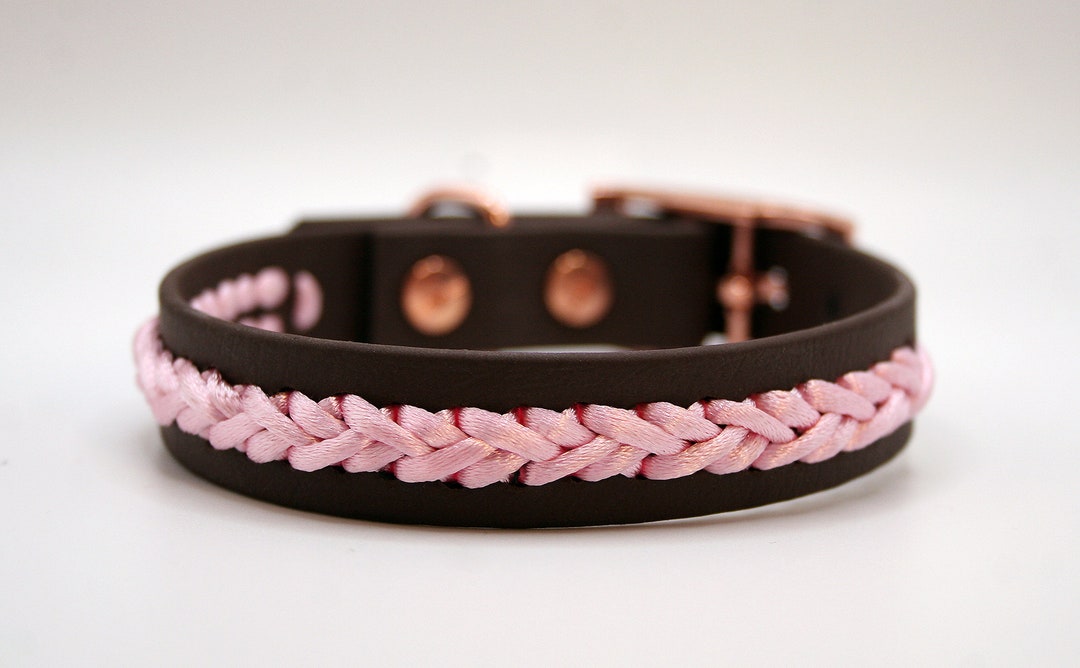 Biothane Collar With Satin Braid Biothane Collar Braided Ornament - Etsy