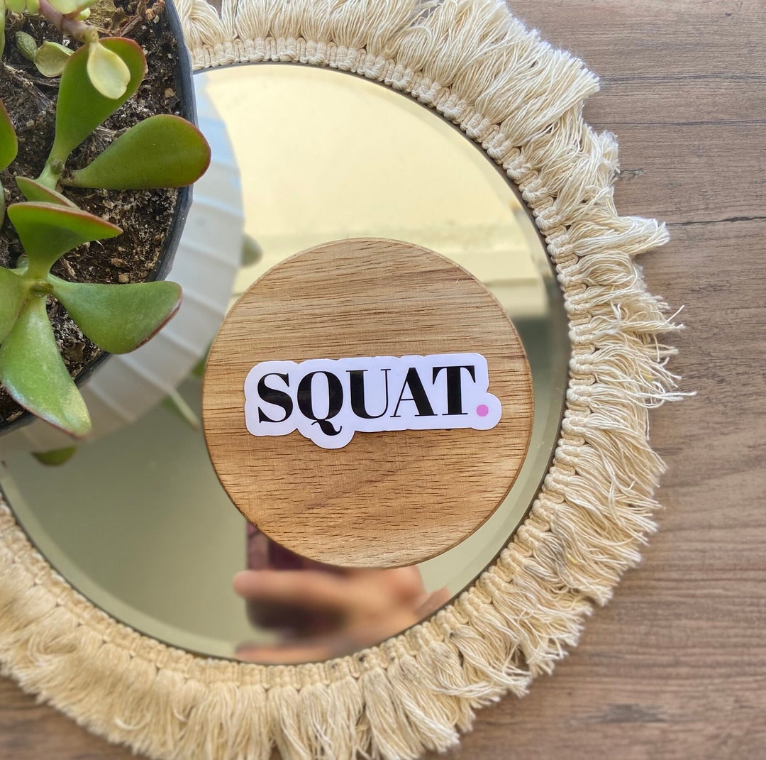 Squat Sticker- Workout, Pink Sticker, Girly Sticker Girl Power ...