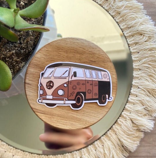 Hippie Van Sticker Hippie Van Cute Vintage Vintage Van - Etsy