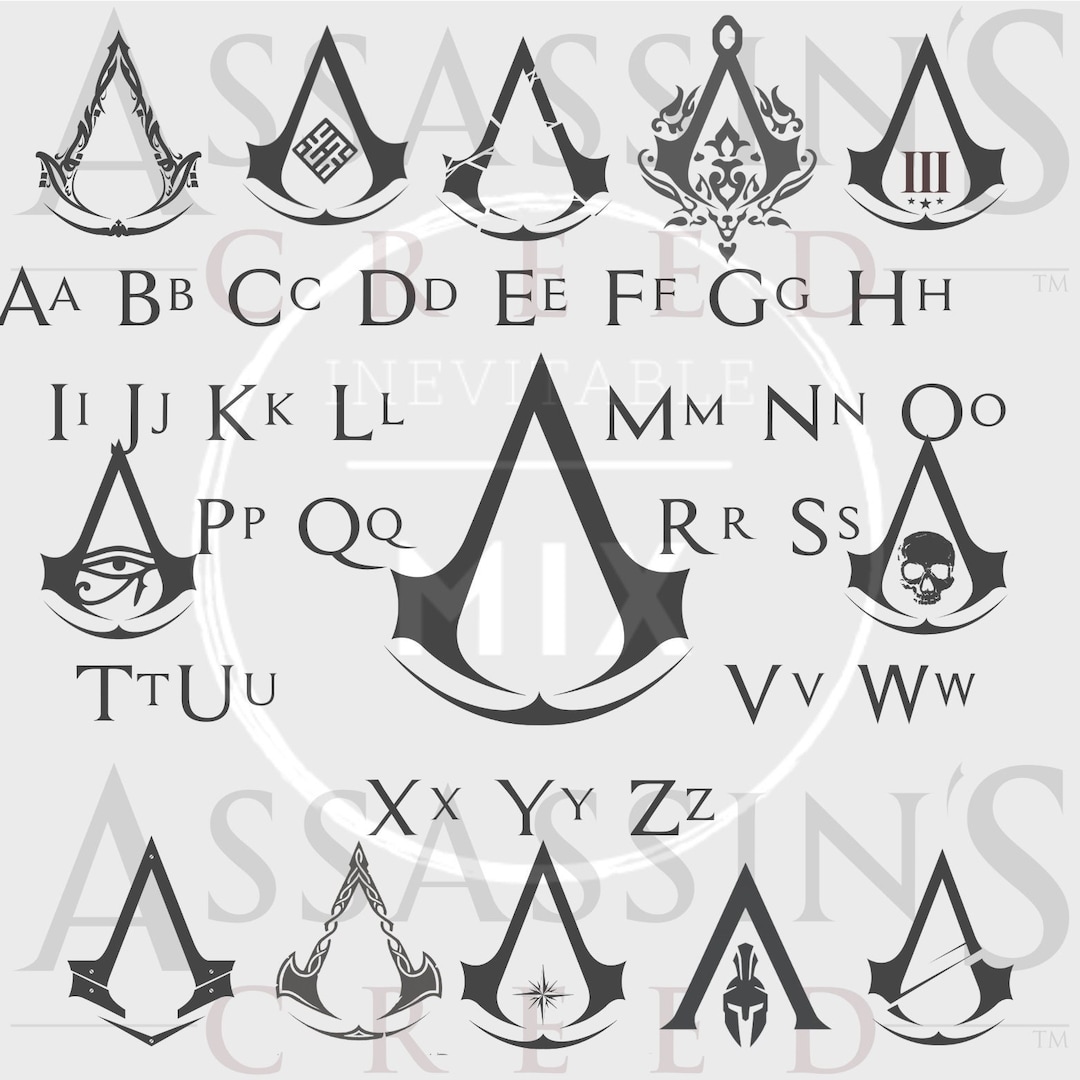 Assassins Creed SVG Bundle Symbols Font - Etsy UK
