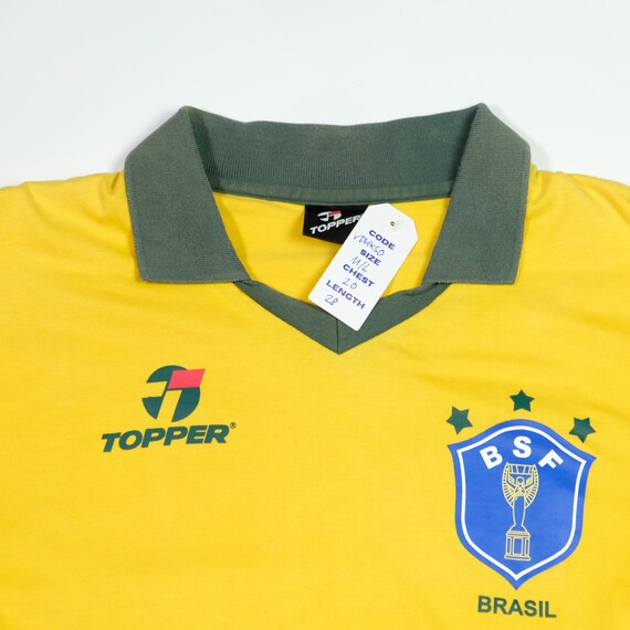 Brazil Original 1986/1988 Topper Home Football Shirt … - Gem