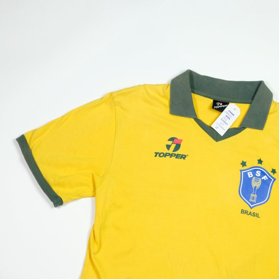 Brazil Original 1986/1988 Topper Home Football Shirt … - Gem