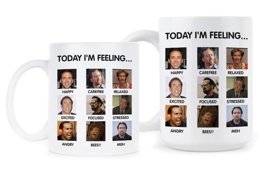 Nicolas Cage Mug Funny Meme Gift for Fans and Movie Lovers - Etsy