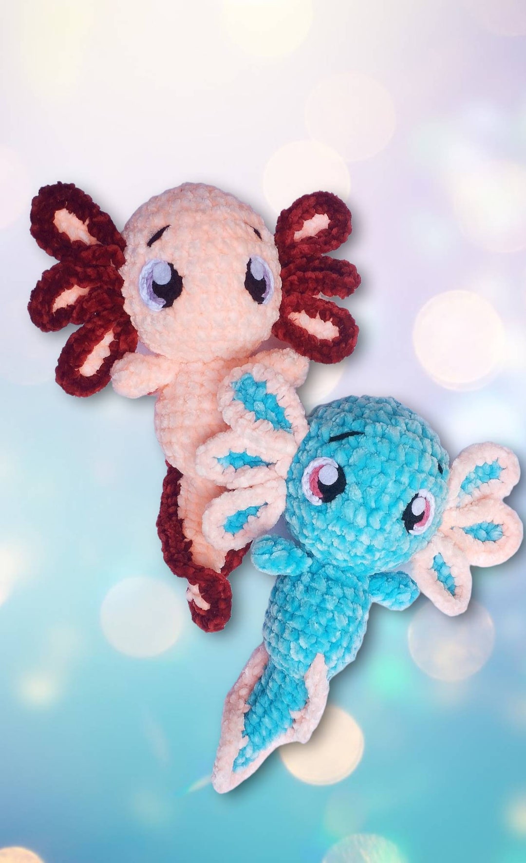 Axolotl Amigurumi Axolotl Plush Soft Kawaii Axolotl Rag Doll - Etsy