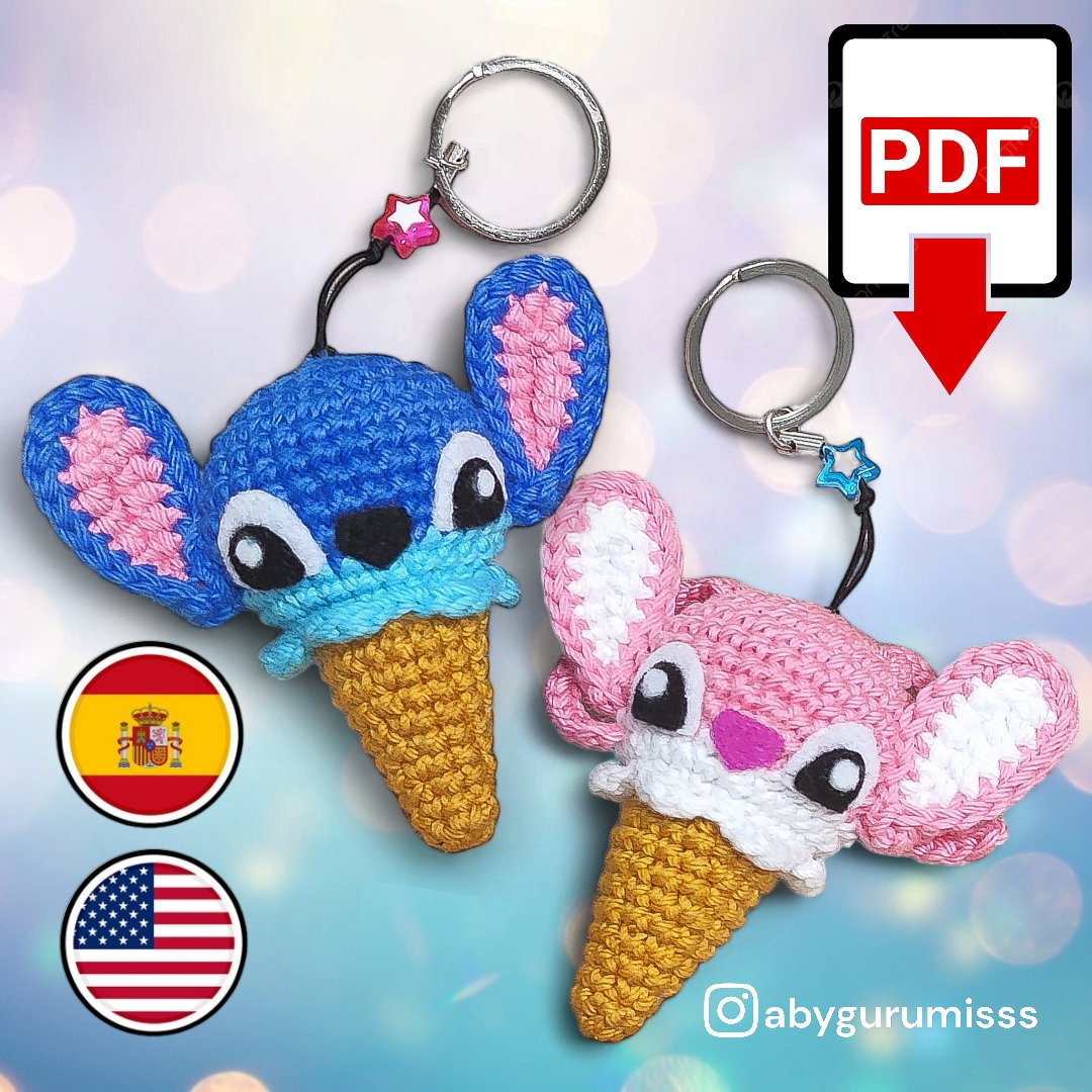 Stitch Lilo Stitch Crochet Pattern Keychain Pdf Plushie Amigurumi ...
