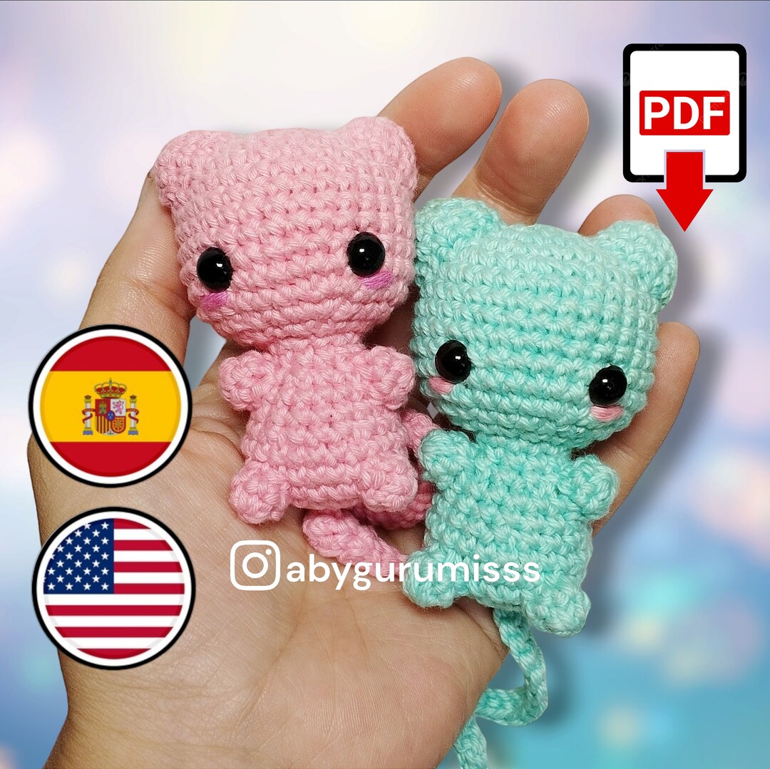 Mew Crochet Pattern Pokemon Pdf Plushie Amigurumi Crochet Pattern ...
