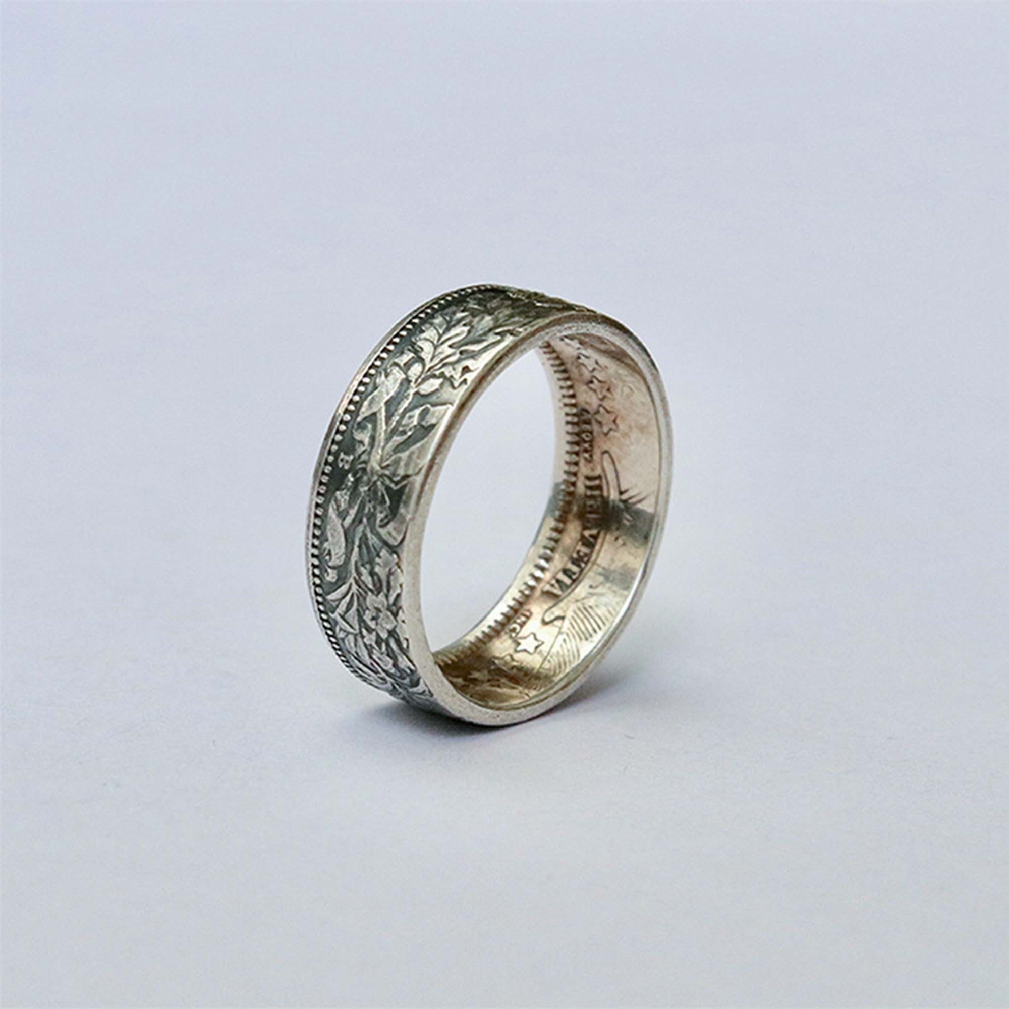 Men's Ringspersonalized Vintage Ringssilver Coin - Etsy UK