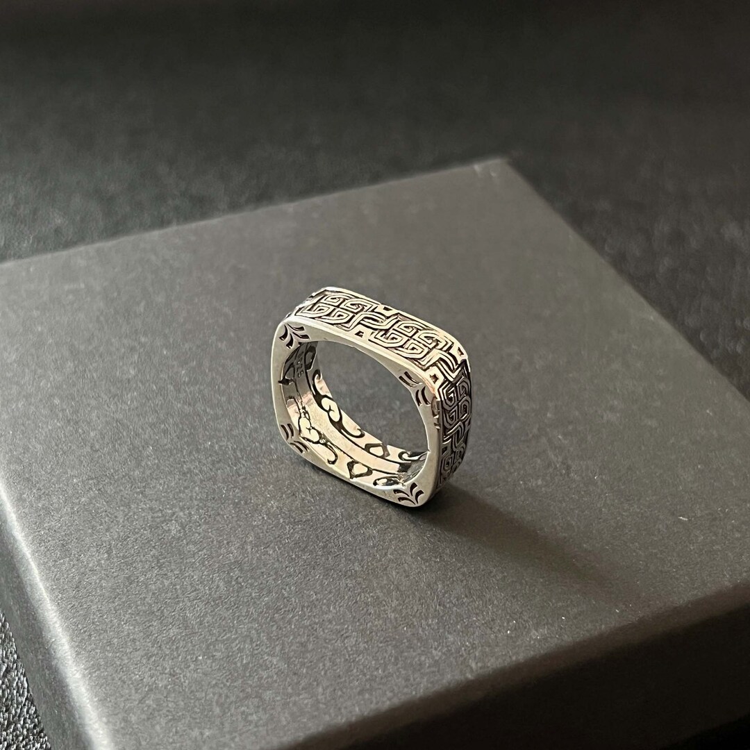 Anillo de hombre Anillo de personalidad retro Anillo - Etsy España