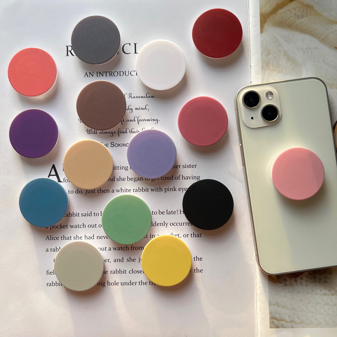 Cartoon Flower Mobile Phone Gripsimple Solid Color Transparent Mobile ...