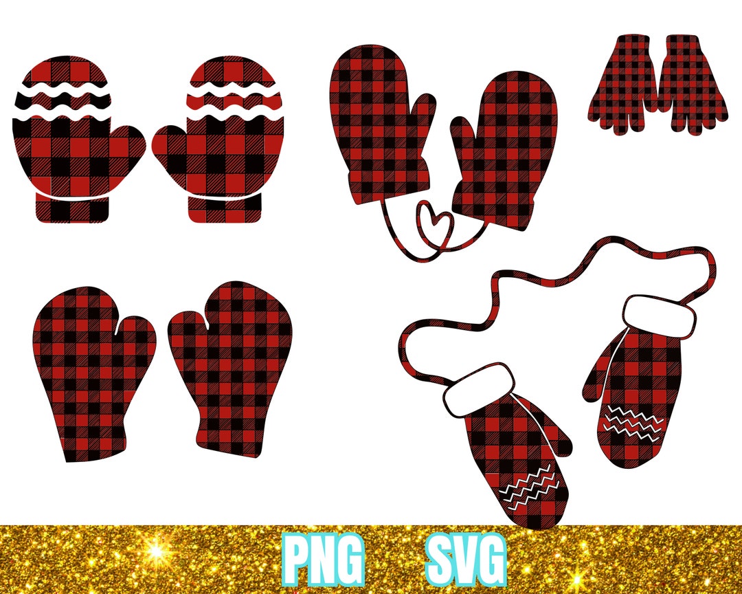 Gloves Buffalo Plaid Bundle Svg, Png, Gloves Buffalo Plaid Svg, Png ...