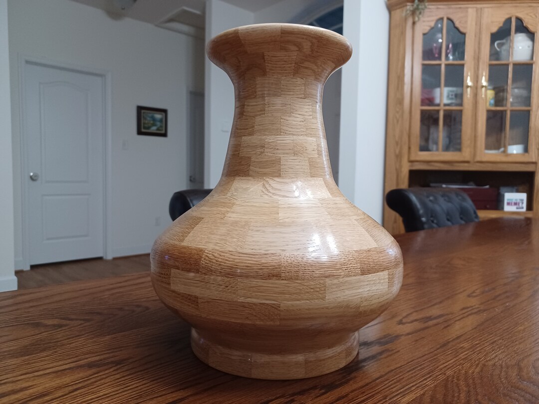 Segmented White Oak Vase - Etsy
