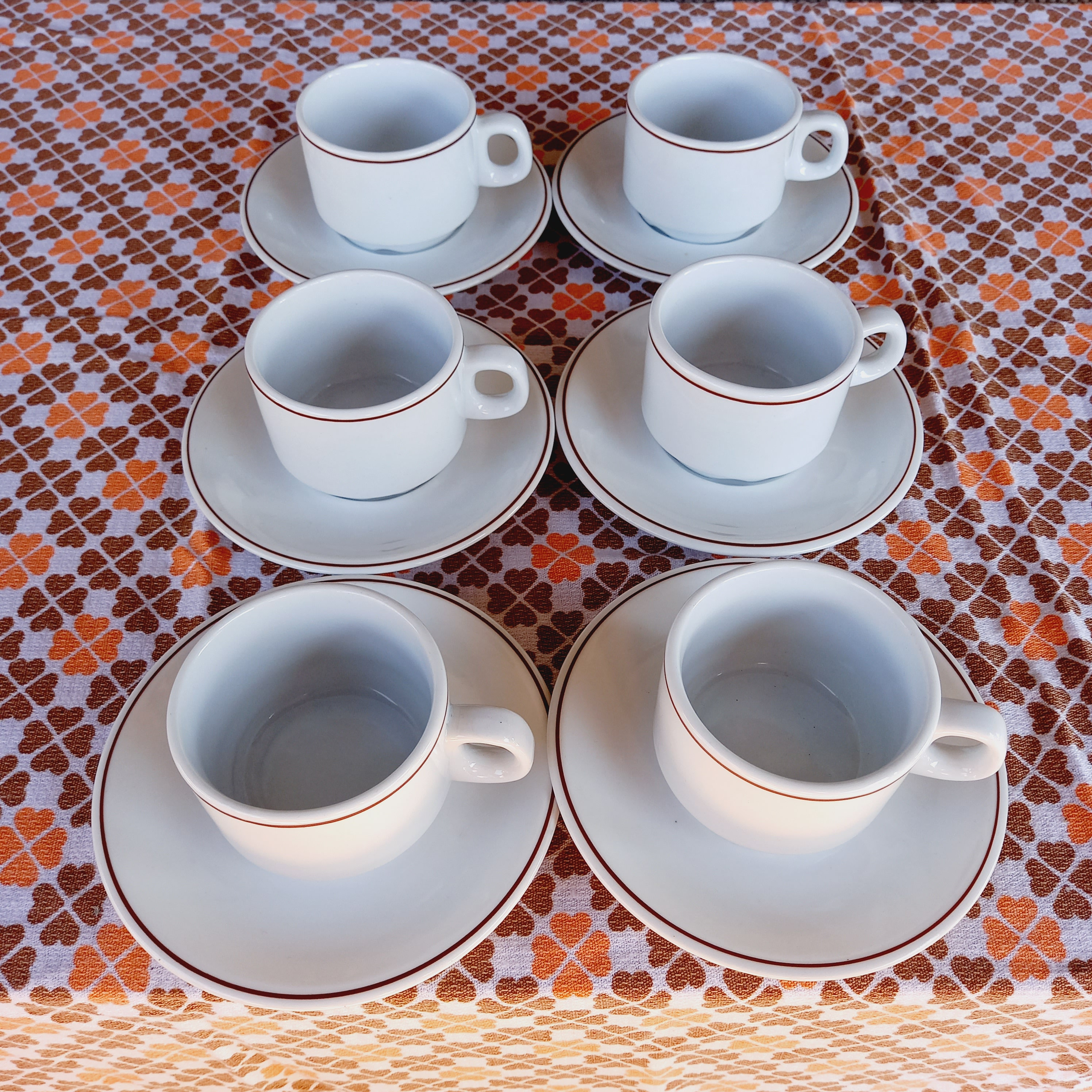 Vintage Set of Porcelain Coffee /tea Cups With Saucers Plate Tray Bowl ...