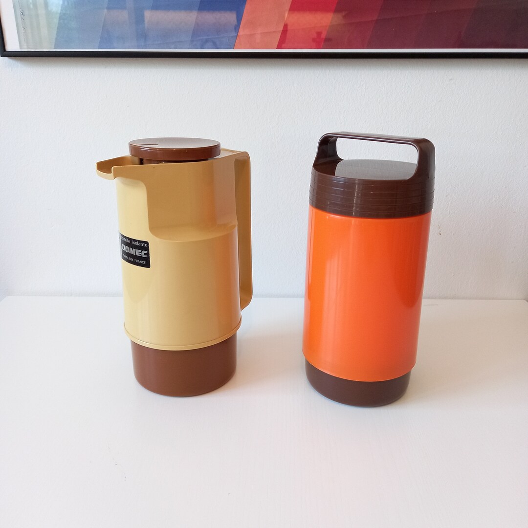 Vintage DOMEC Vacuum Flask and Food Storage Bottle Made in France, 70s ...