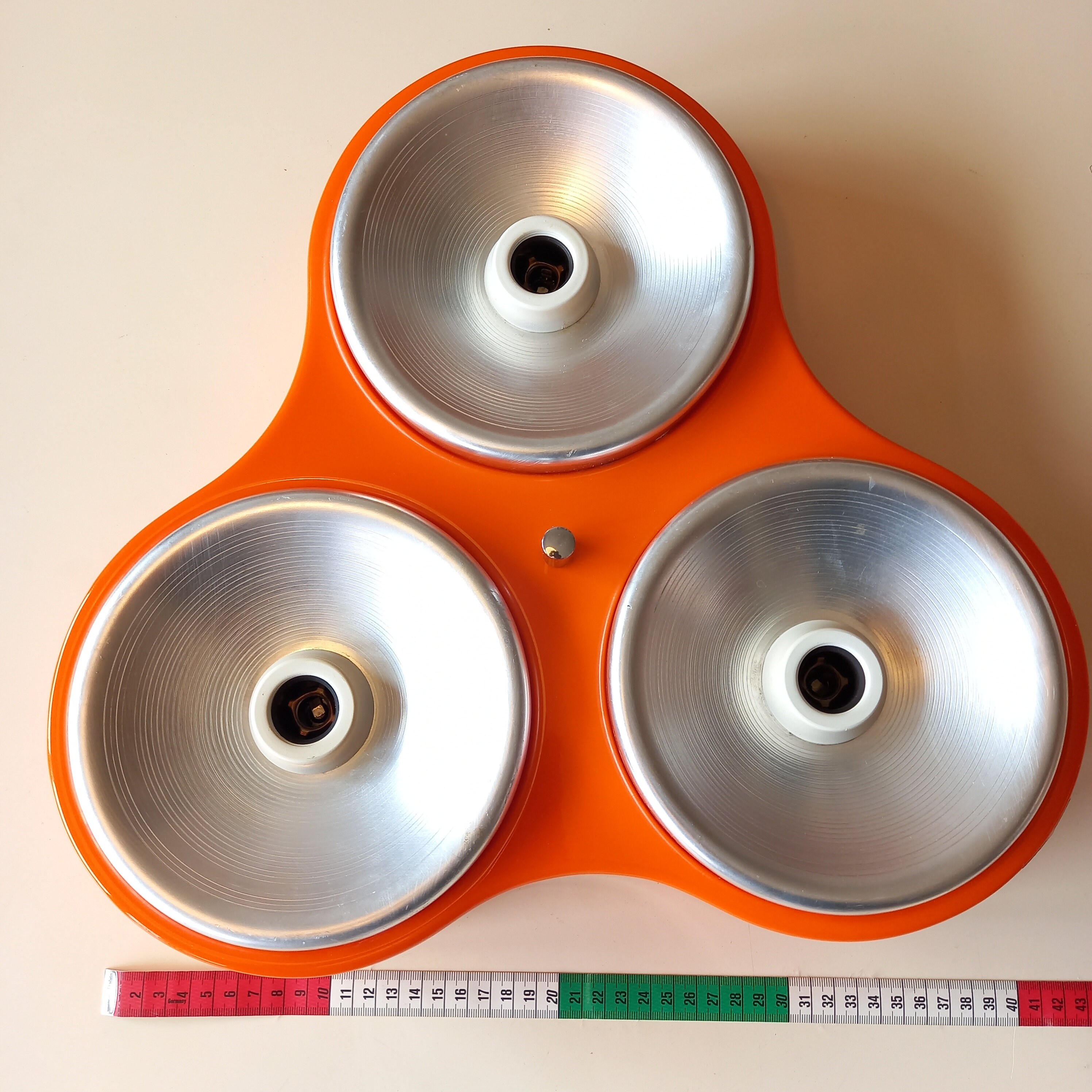 Very Rare Meblo Guzzini Space Age Ceiling or Wall Orange Light, Model ...