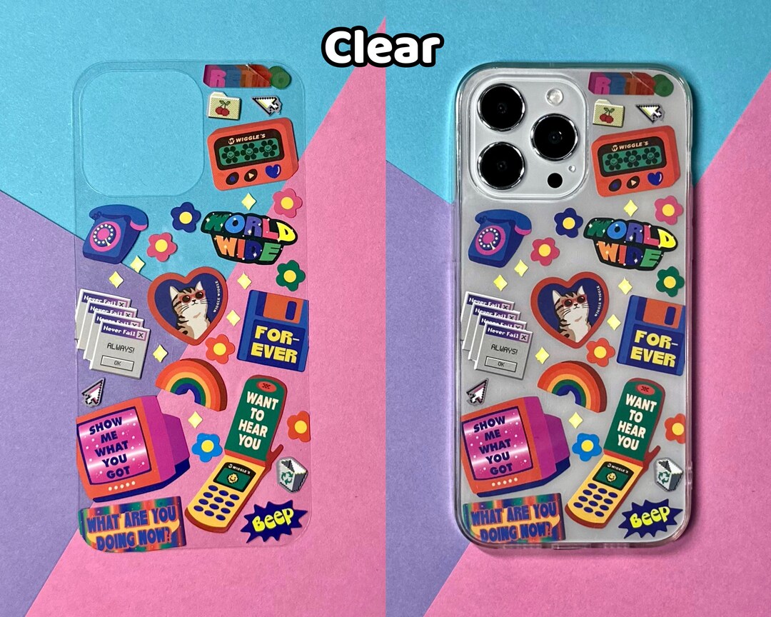 90s Y2K Interchangeable Phone Case Insert - Cute Phone Insert for ...