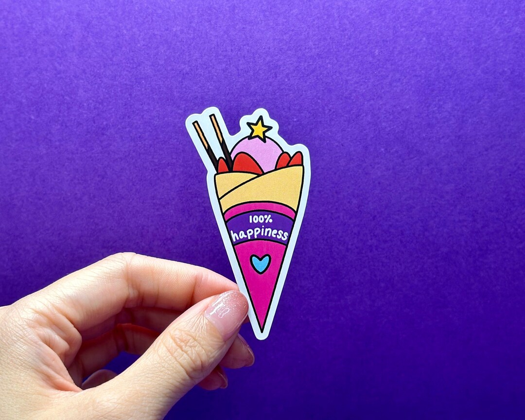 Japanese Crepe Vinyl Sticker - Asian Food Sticker - Asian Snack Sticker ...