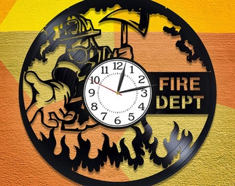 Fire Department Wall Clock - Etsy