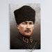 Blue Eyed Commanding Ataturk Portrait Canvas – Vibrant Color Wall Art ...
