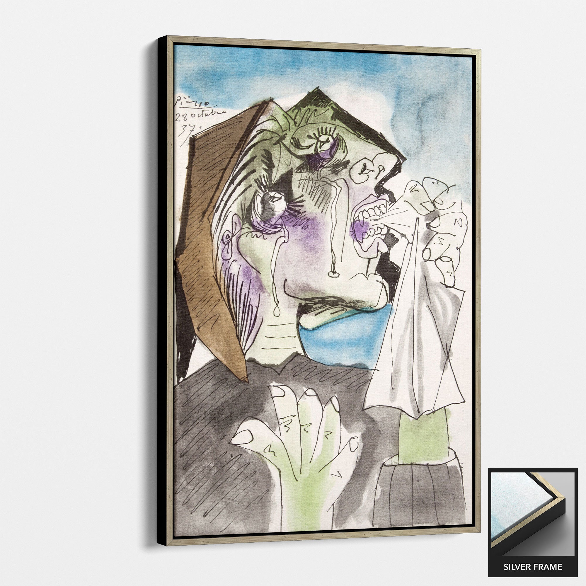 The Weeping Woman by Pablo Picasso Canvas Art Famous Paintings Gift ...