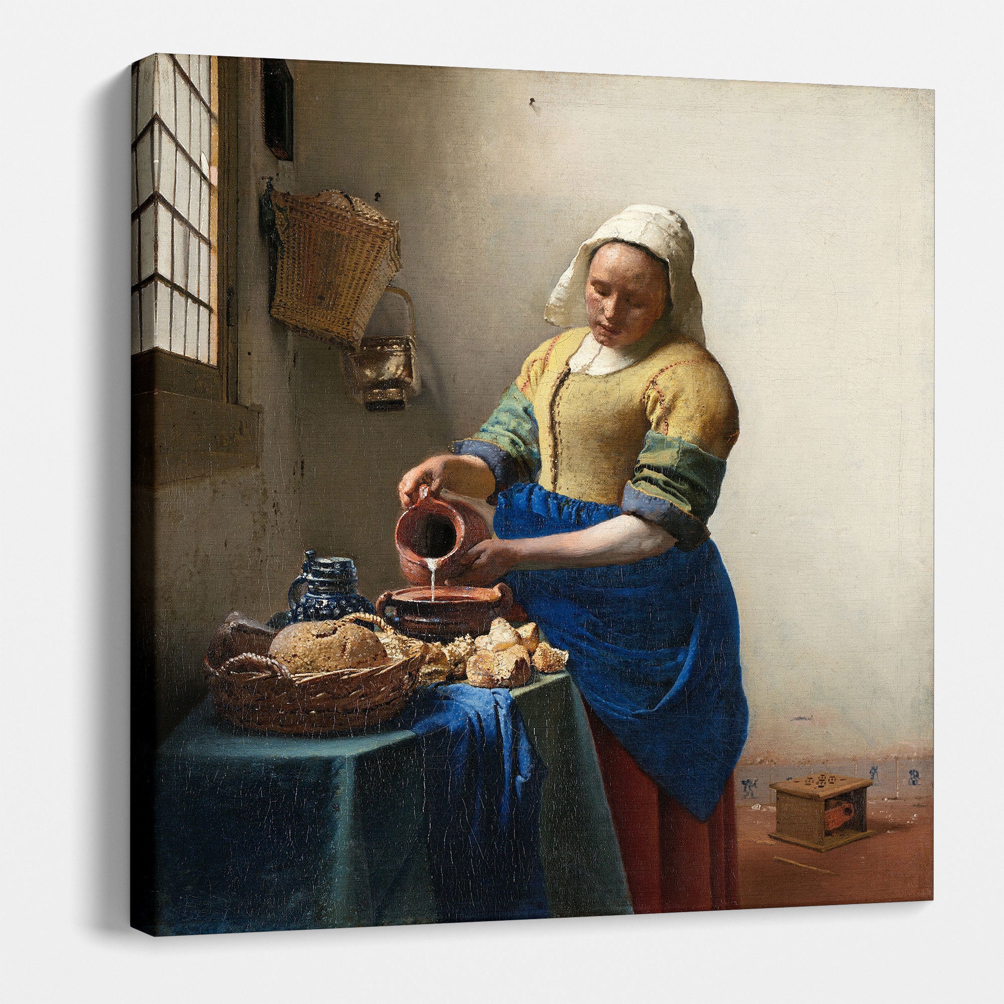 The Milkmaid by Johannes Vermeer Art Print, Dutch Golden Age Wall Art ...