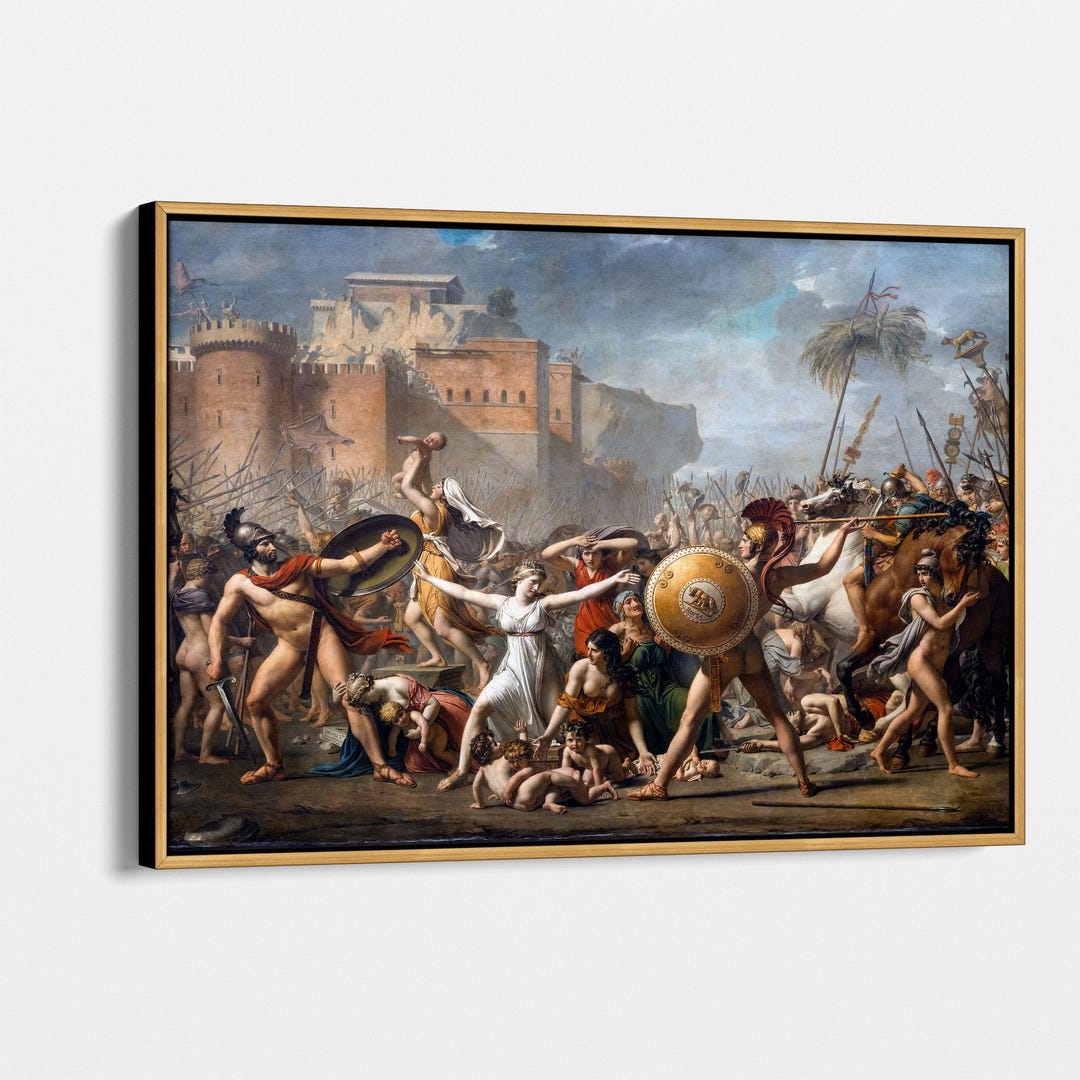 The Intervention of the Sabine Women by Jacques-louis David Canvas Wall ...