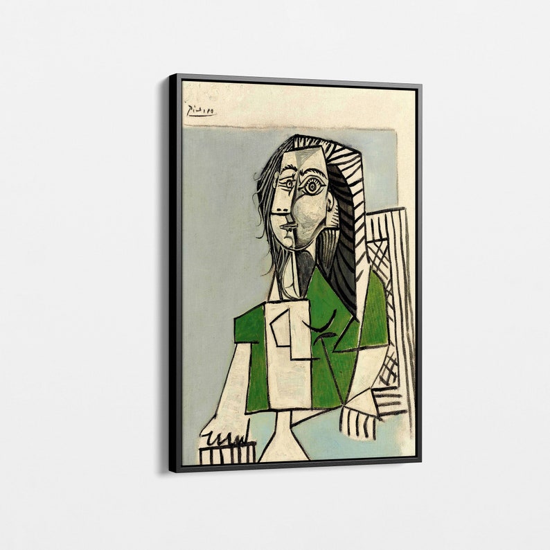 Femme Assise by Pablo Picasso Canvas Wall Art for Home & Office Decor ...