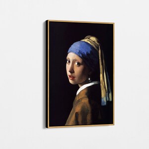 Girl With a Pearl Earring by Johannes Vermeer Fine Art Canvas Print ...