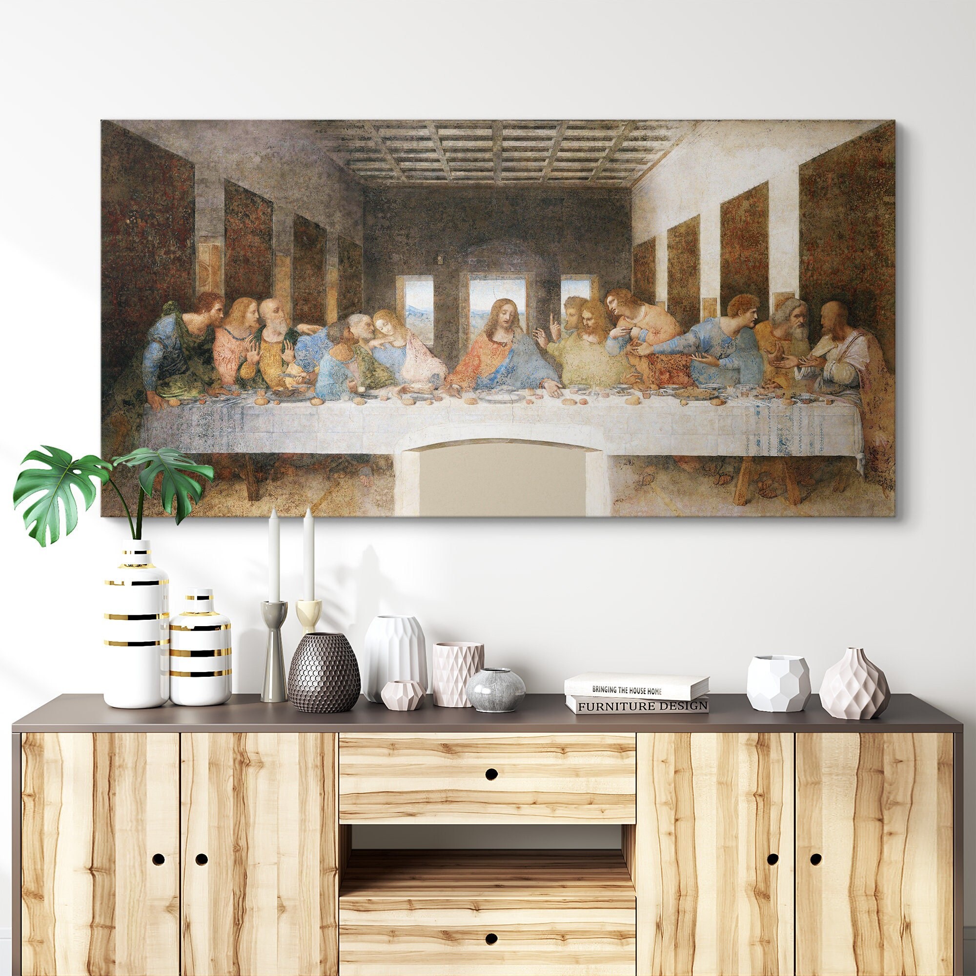 The Last Supper by Leonardo Da Vinci Canvas Art Wall Art for Home ...