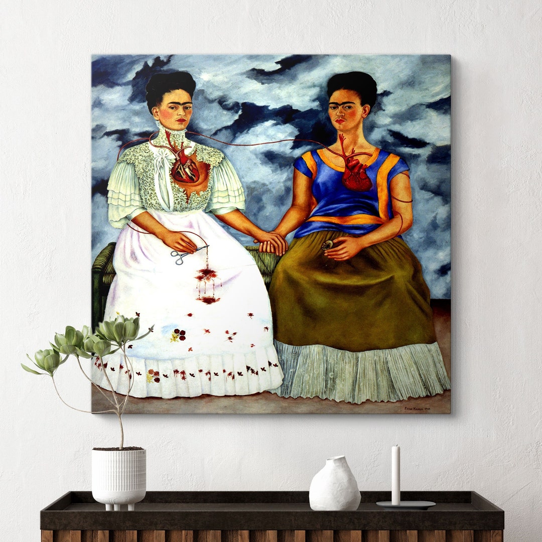 The Two Fridas by Frida Kahlo Art Print on Canvas Iconic Double Self ...