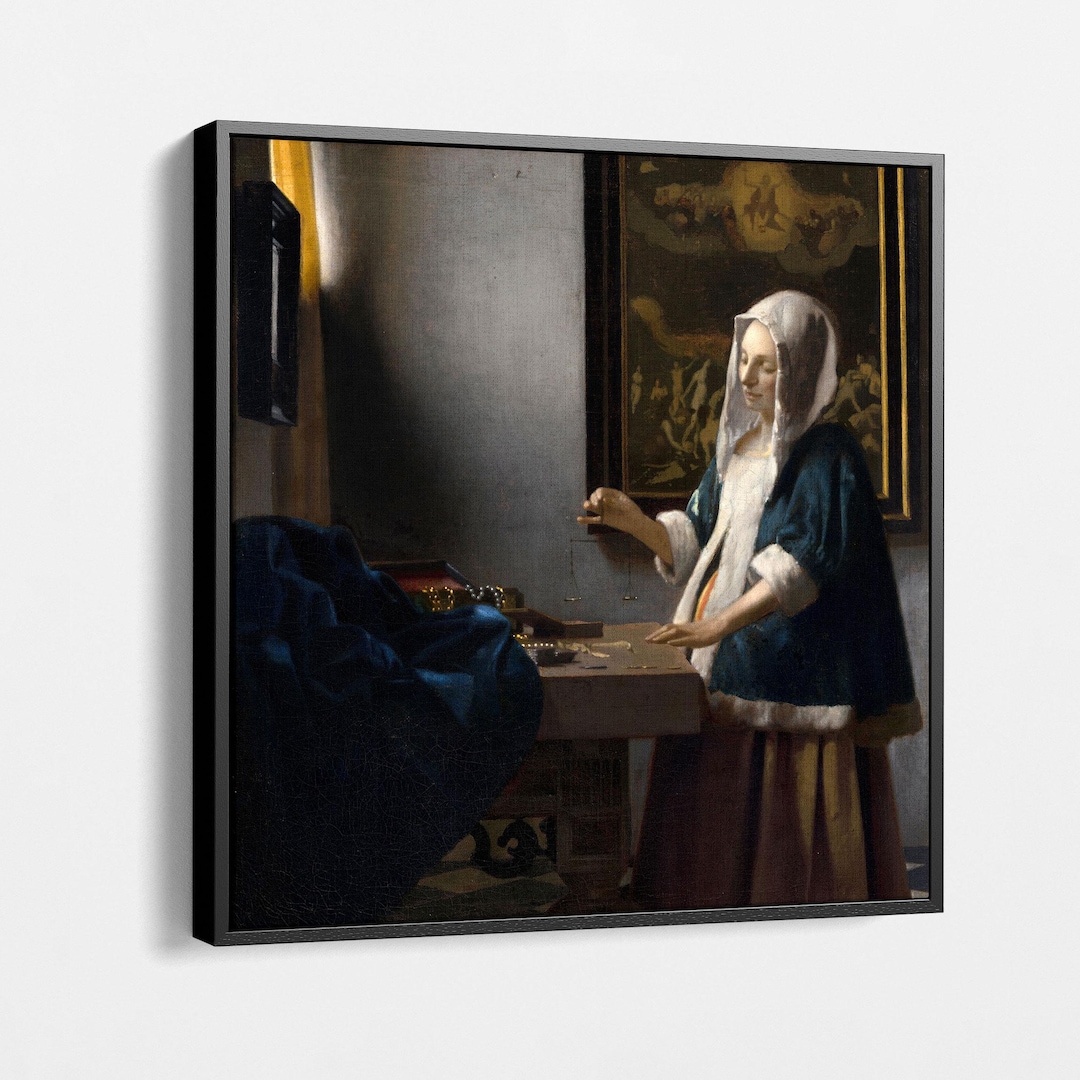 Johannes Vermeer Woman Holding a Balance - High-quality Digital Print ...