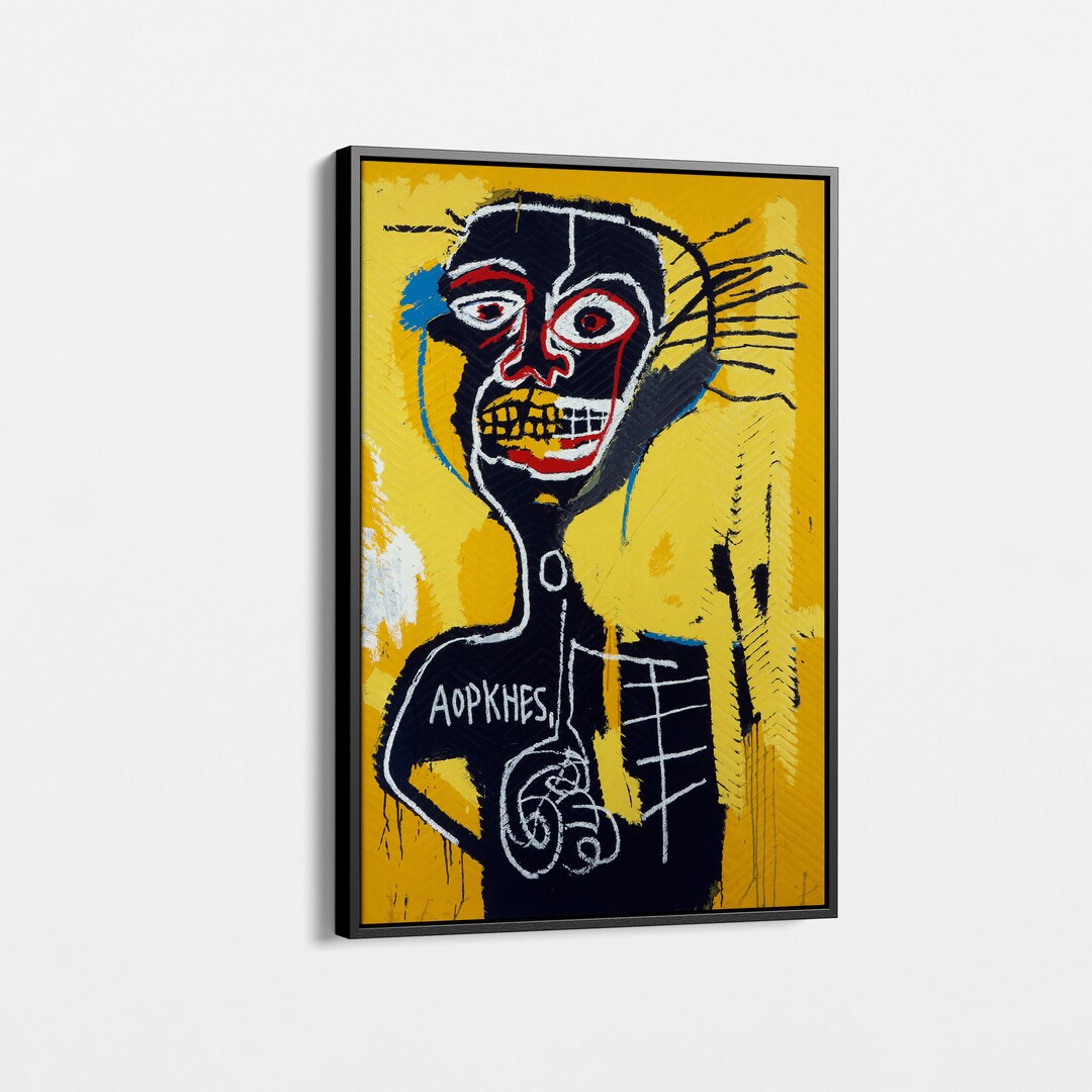 Jean-michel Basquiat Art Print Cabeza Reproduction Wall Art Canvas ...