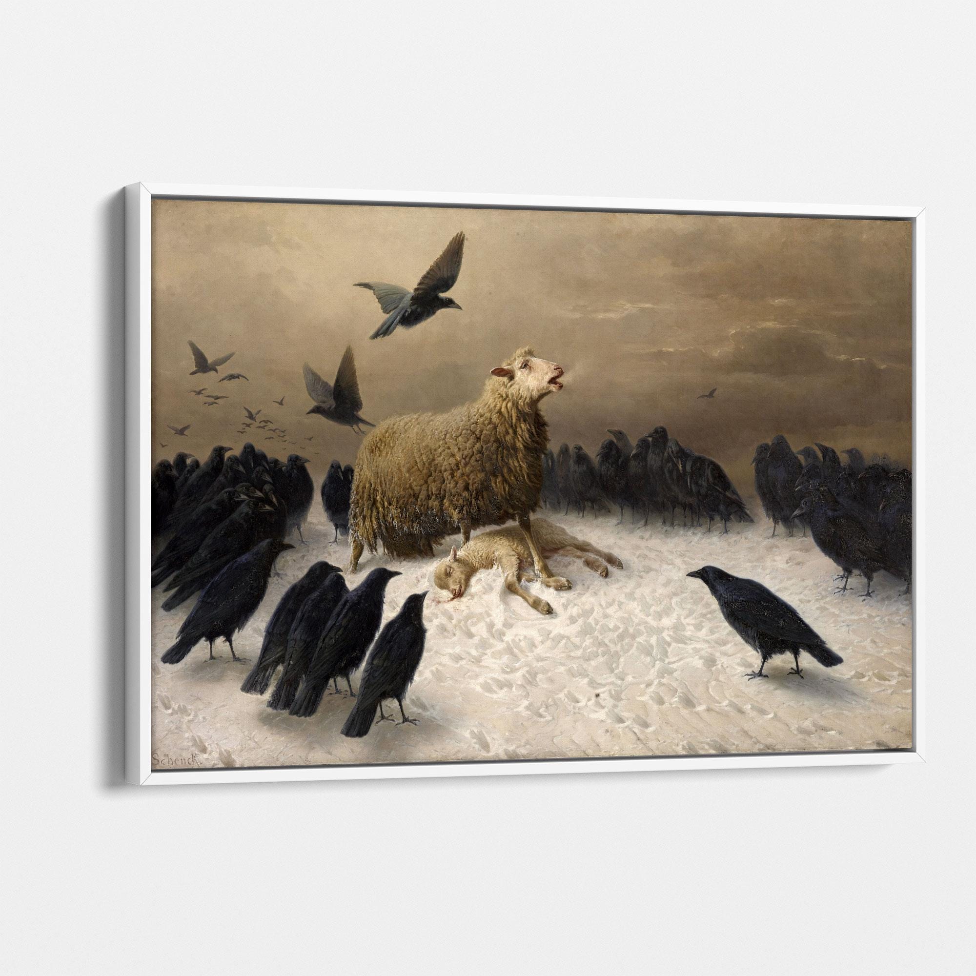 Anguish by August Friedrich Schenck Canvas Print, Emotional Animal Art ...
