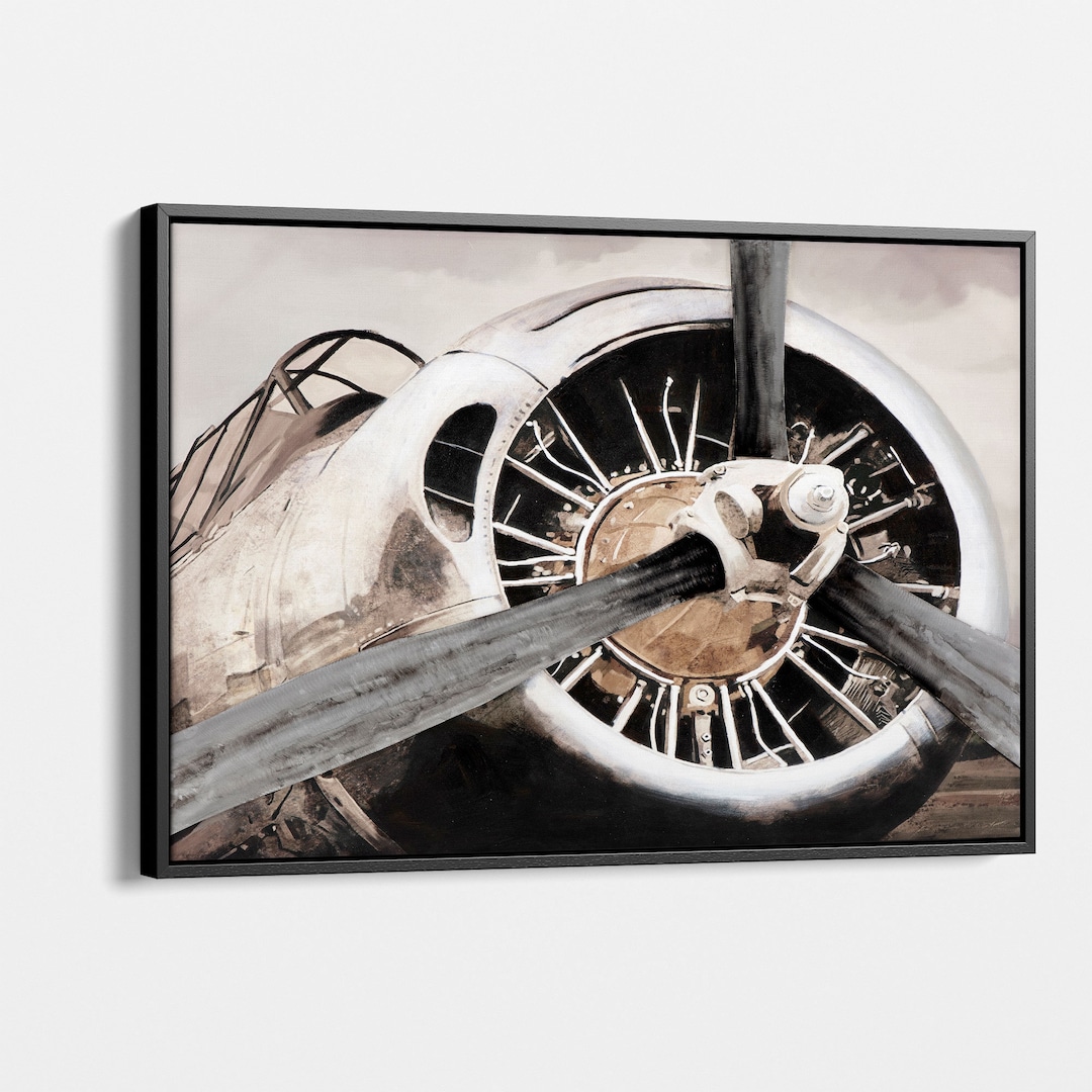 Vintage Aircraft Propeller Canvas Wall Art - Unique Home Decor & Office ...