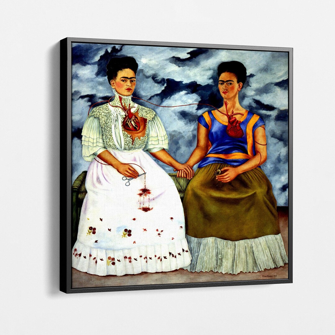 The Two Fridas by Frida Kahlo Art Print on Canvas | Iconic Double Self ...
