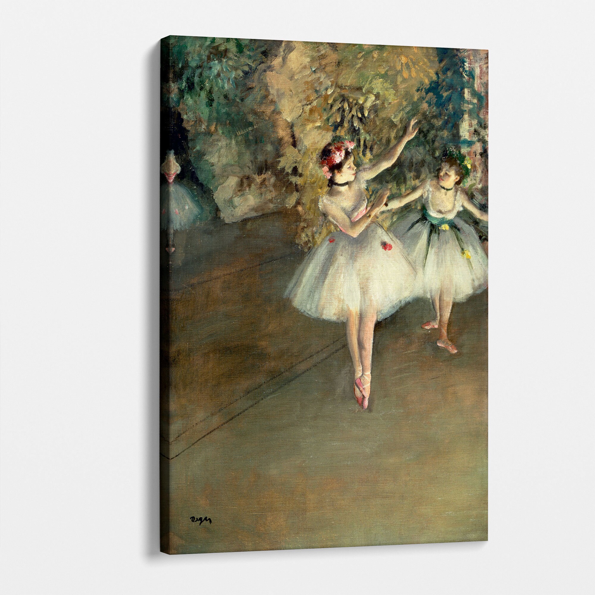 Two Dancers on Stage by Edgar Degas, Premium Canvas Art Print ...