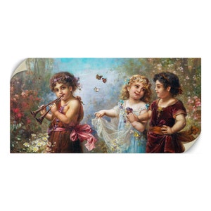 Hans Zatzka the Spring of Life Canvas Wall Art, Classical Cherub ...