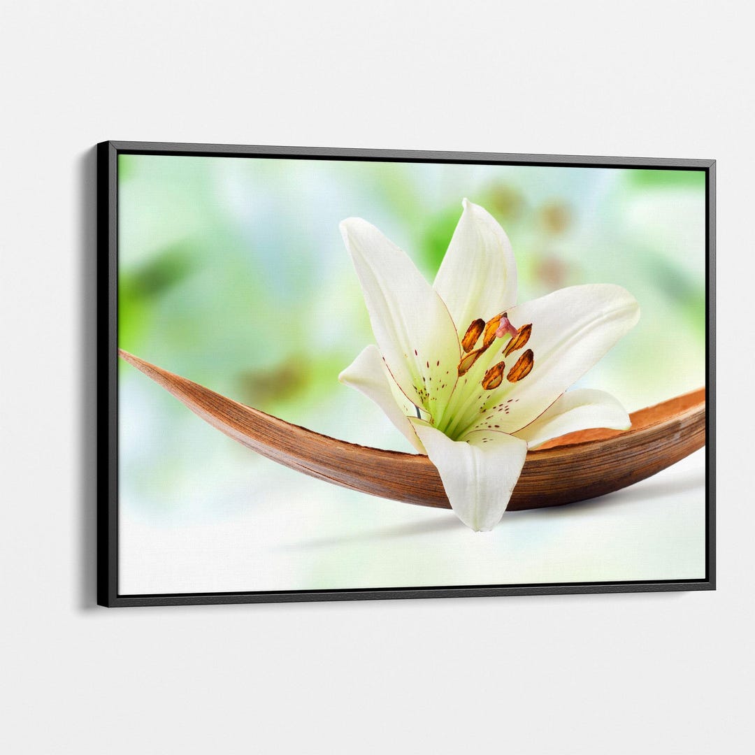 Lienzo de lirios blancos - Elegante decoración floral para pared - Obra ...