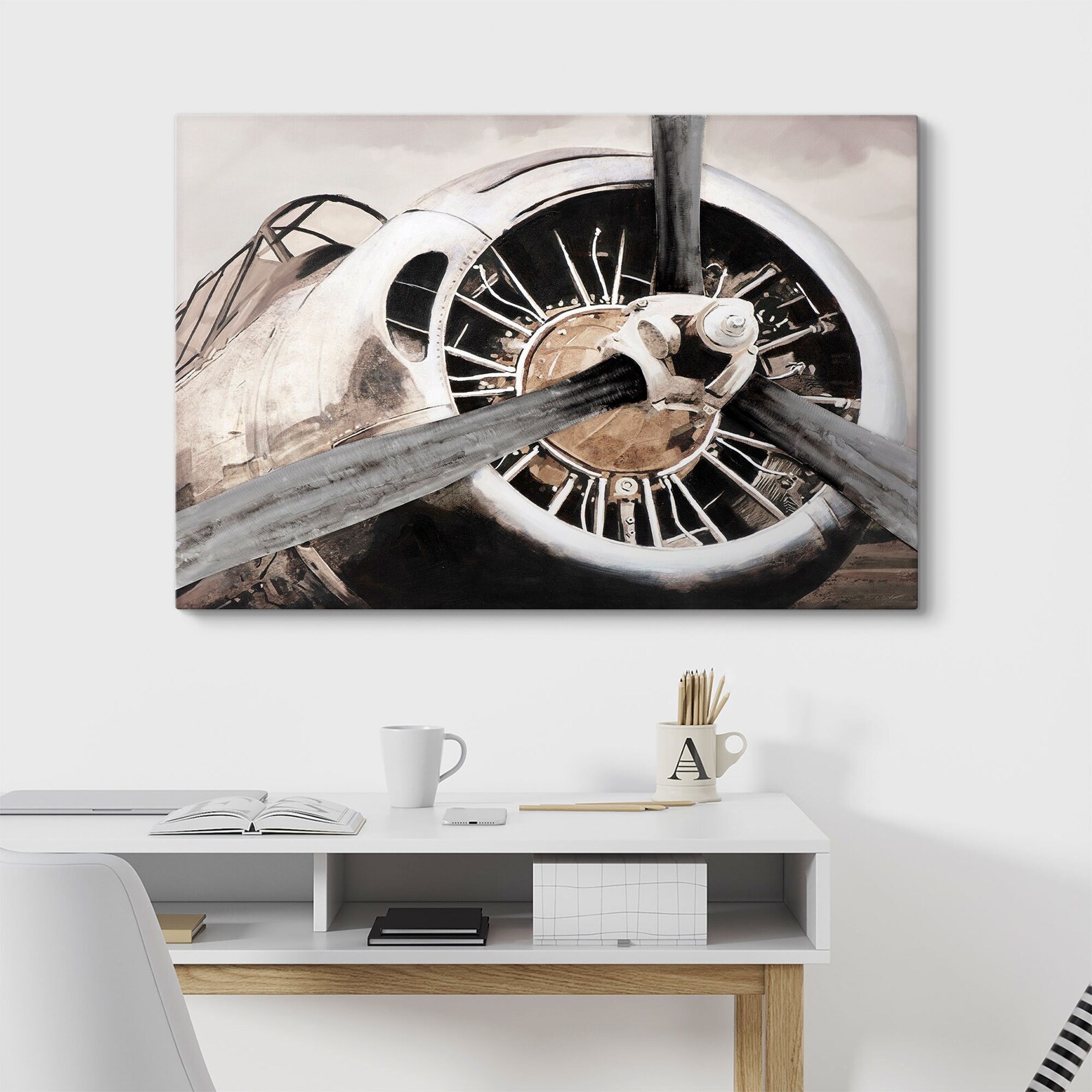 Vintage Aircraft Propeller Canvas Wall Art - Unique Home Decor & Office ...