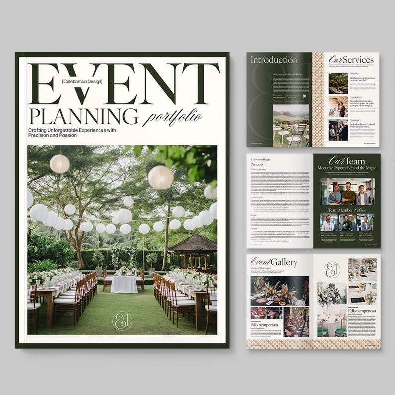 Event Planner Portfolio Template Bundle - Etsy