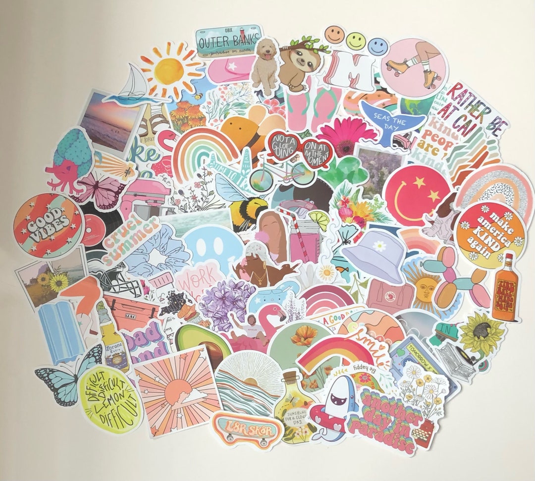 10-30 Random Cute Summer Aesthetic Stickers - Etsy UK