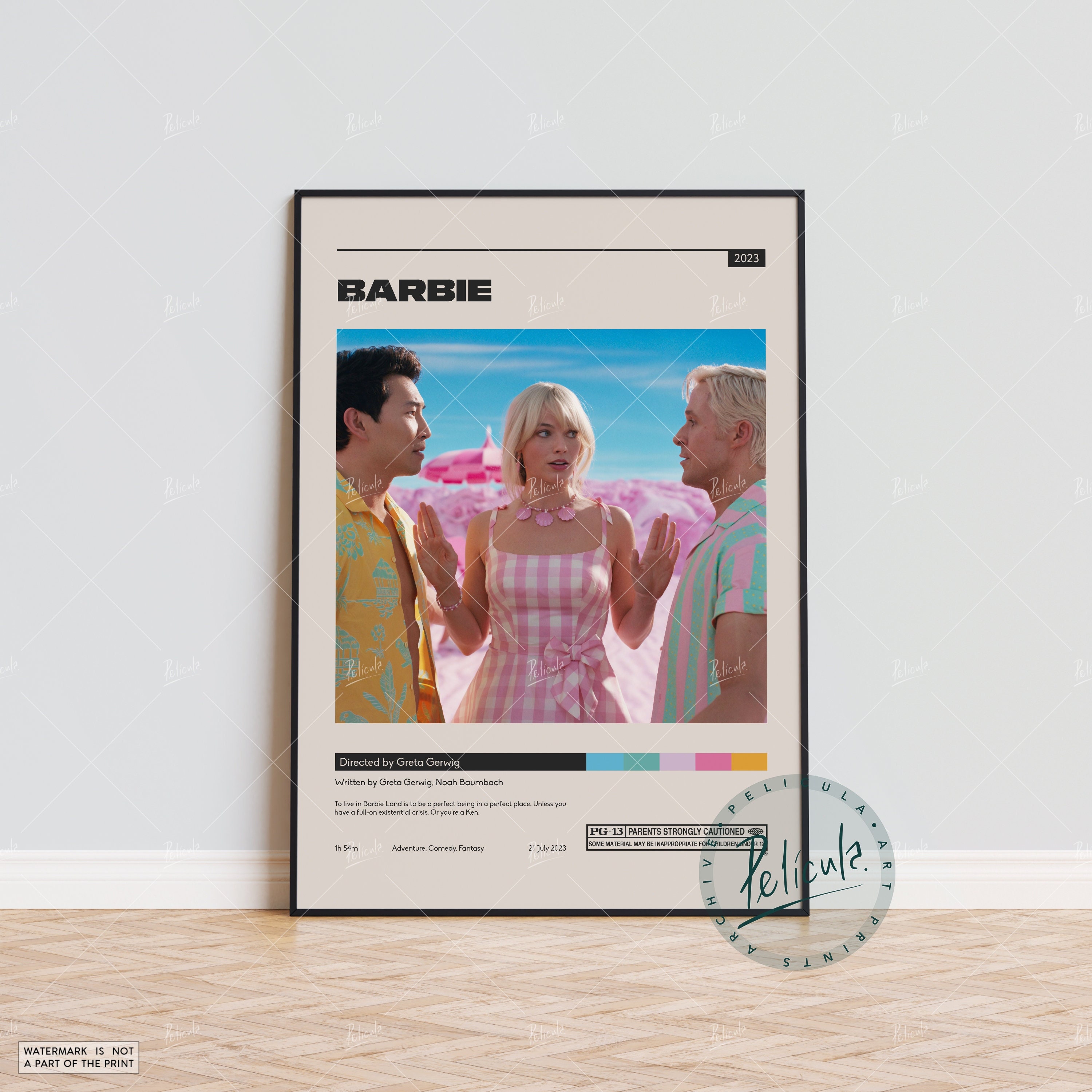 Barbie Poster | Greta Gerwig Barbie, Ken Minimalist Movie Poster