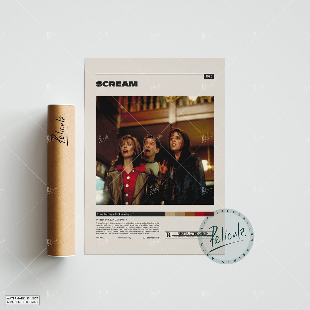 Scream Poster Wes Craven Retro Newspaper Movie Poster Black - Etsy